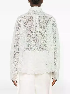 Ermanno Scervino Lace-overlay Scalloped-edge Shirt
