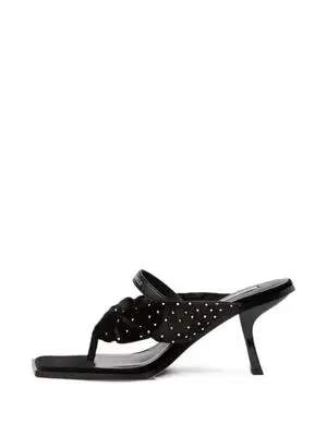Karl Lagerfeld Crystal-embellished Ruched Sandals