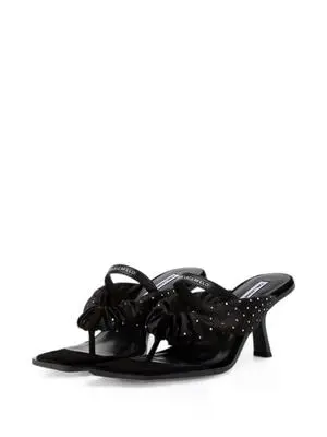 Karl Lagerfeld Crystal-embellished Ruched Sandals