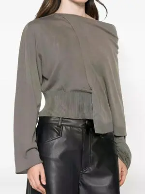 Rick Owens Asymmetric Draped Scarf Top
