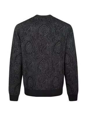 Etro Paisley Jacquard Crew Neck Long Sleeve Sweater