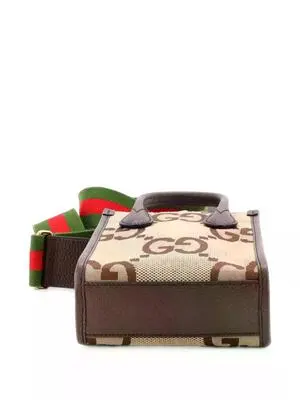 Gucci Vertical Tote Jumbo Gg Canvas Mini Crossbody Bag