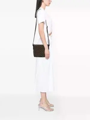 LOUIS VUITTON Damier Ebene District Pm Crossbody Bag - Brown