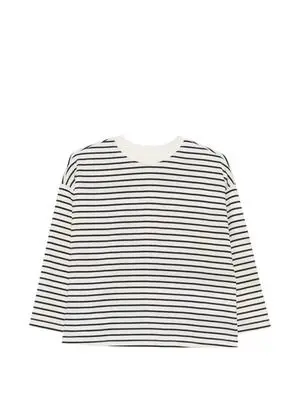 MAISON123 Horizontal Stripe Drop Shoulder T-shirt