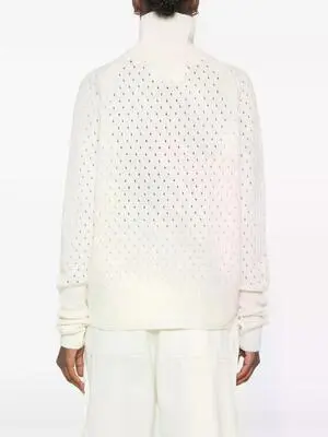 Ermanno Scervino Perforated Knit Roll Neck Sweater