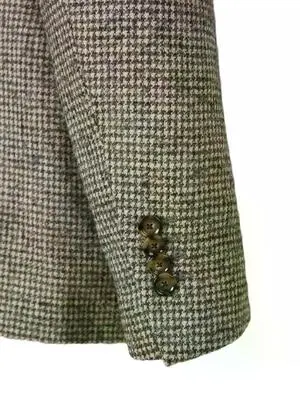 LARDINI Houndstooth Single-breasted Blazer - Neutrals