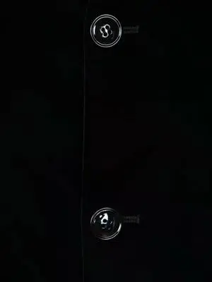 Giorgio Armani Mandarin-collar Velvet Blazer - Black