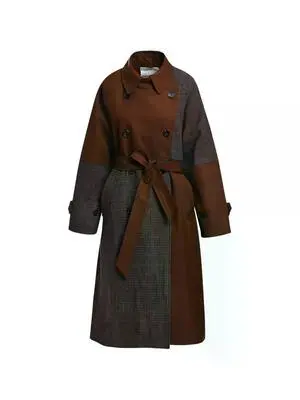 Essentiel Antwerp Colour-block Double-breasted Coat