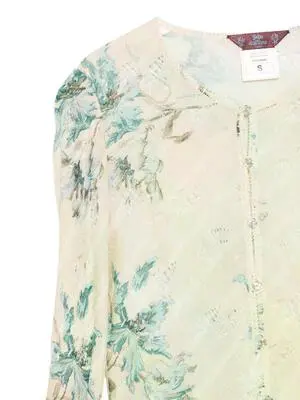 John Galliano Floral Print Cardigan
