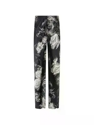 Roberto Cavalli Floral Print Palazzo Trousers