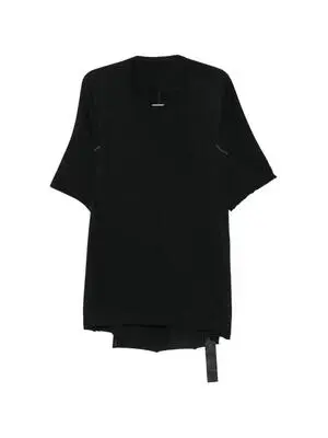 ISAAC SELLAM EXPERIENCE Exposed-seam Metal-staple T-shirt - Black