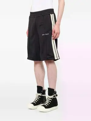 Palm Angels Logo-embroidered Side-stripe Shorts