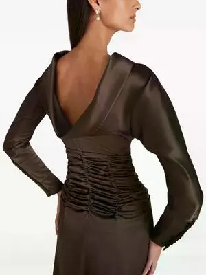 VIOLANTE NESSI Ruched-waist Maxi Dress