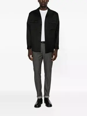 BOSS Virgin Wool Flap-pocket Jacket