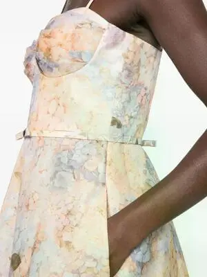 Zimmermann Valiant Floral-print Midi Dress - Neutrals