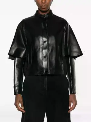 TWINSET Cape-style Faux-leather Jacket