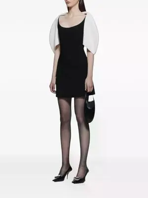 CHATS BY C.DAM Estelle Padded-yoke Puff-sleeve Mini Dress