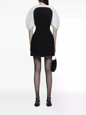 CHATS BY C.DAM Estelle Padded-yoke Puff-sleeve Mini Dress