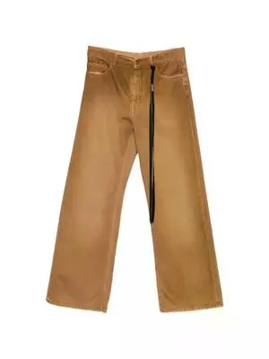 ANN DEMEULEMEESTER Wide-leg Trousers With Long Strap Detail - Brown