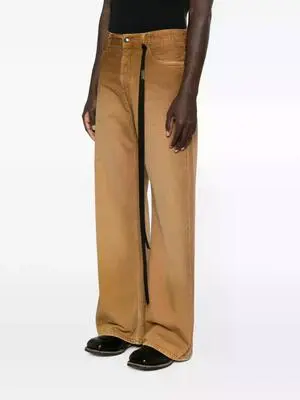 ANN DEMEULEMEESTER Wide-leg Trousers With Long Strap Detail