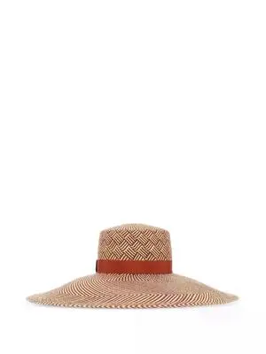 Agnona Woven Wide-brim Hat - Neutrals