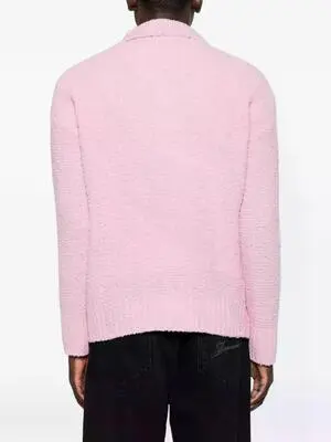 LANEUS Bouclé Long-sleeve Polo Shirt