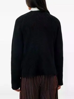 ANN DEMEULEMEESTER Ribbed Knit Long Sleeve Sweater