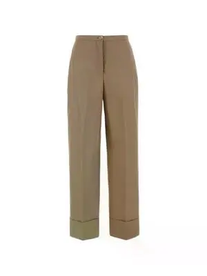 Agnona Cappuccino Cotton Trousers