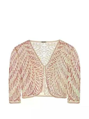 BODE Embellished Mesh Cardigan
