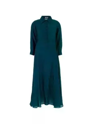 THE ROSE IBIZA Silk Shirt Dress Maxi