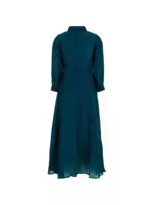 THE ROSE IBIZA Silk Shirt Dress Maxi