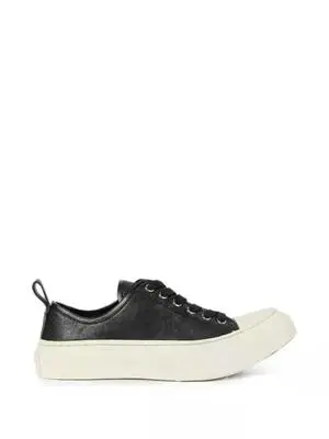 ANN DEMEULEMEESTER Grained Calf Leather Sneakers - Black