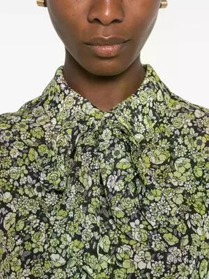 NIU Floral-print Pussy-bow Blouse