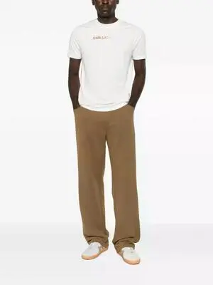 Karl Lagerfeld Logo-print Crew-neck T-shirt - Neutrals