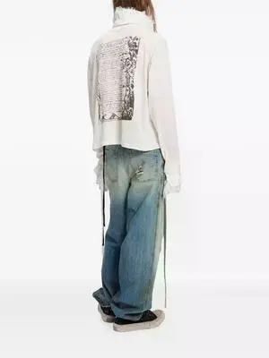ANN DEMEULEMEESTER Graphic-print Long-sleeved T-shirt
