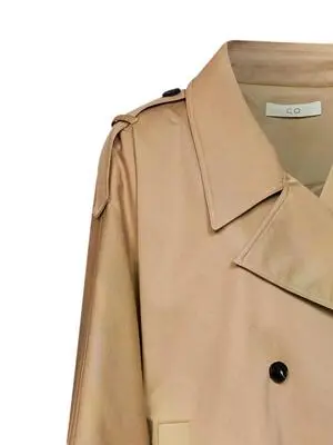 Co Double-breasted Kimono-sleeve Cotton Jacket