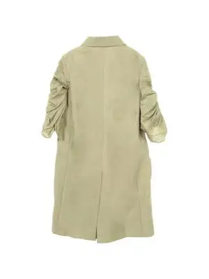 Fendi Perforated Ruched-sleeve Coat