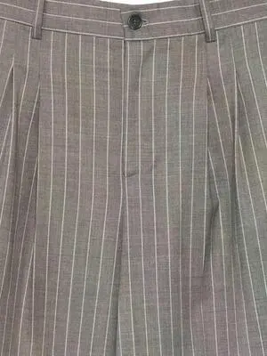 P.a.r.o.s.h Wool Pinstripe Pleated Wide Leg Trousers