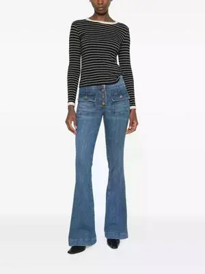 Seafarer Button-fastening Flared-leg Jeans