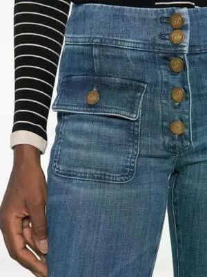 Seafarer Button-fastening Flared-leg Jeans