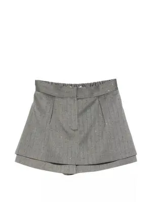 Maje Striped Pleated Shorts