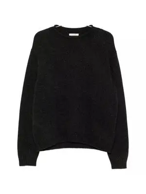 THE ROW Markhim" Ribbed Knit Crewneck Sweater - Grey