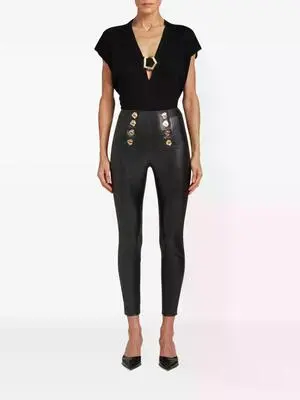 VIOLANTE NESSI Button-embellished High-waisted Trousers