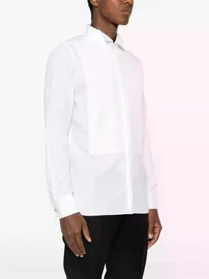 TRUZZI Pleated-bib Wing-collar Shirt