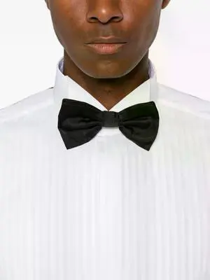 TRUZZI Pleated-bib Wing-collar Shirt