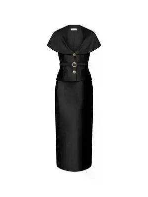 VIOLANTE NESSI Manuela Belted Midi Dress