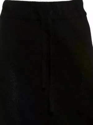 YEHUAFAN Drawstring Knitted Maxi Skirt