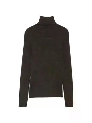 P.a.r.o.s.h Roll-neck Wool Knit - Brown