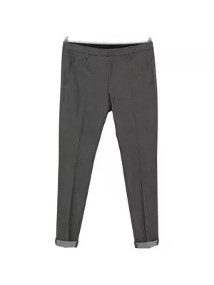 DONDUP Slim-fit Trousers With Turned-up Cuffs - Grey