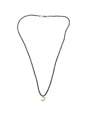 MADISON Hematite Moon Pendant Necklace - Black